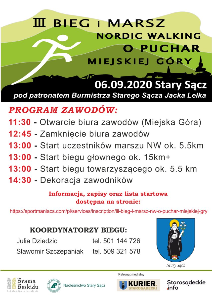 Bieg i Marsz Nordic Walking - Puchar Miejskiej Góry » Gmina Stary Sącz